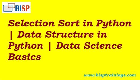 selection sort in python data structure in python