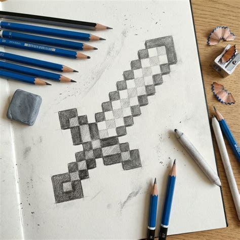 Transform Your Art With Minecraft Diamond Sword Drawing