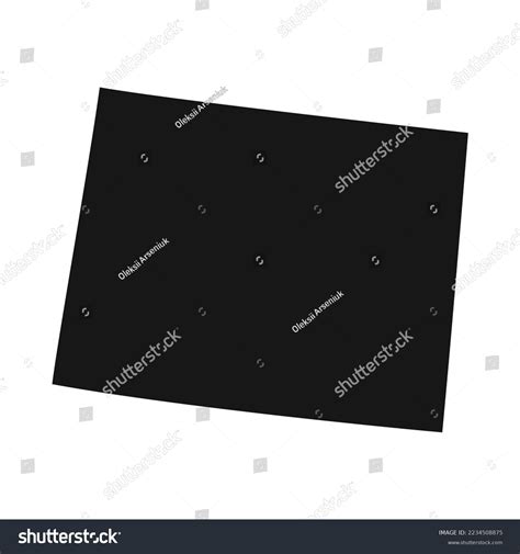 Silhouette Wyoming State Border Stock Vector Royalty Free 2234508875
