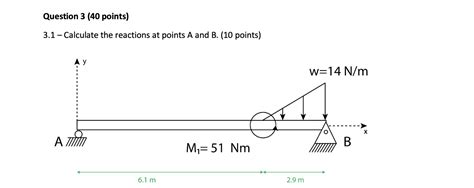 Solved Question 3 40 ﻿points31 ﻿calculate The Reactions