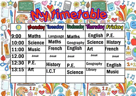 How To Make School Timetable In Excel Design Talk