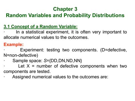 Chapter 3 Random Variables And Probability Distributions Ppt