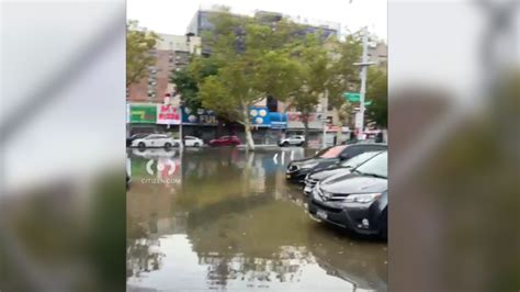 Bronx Water Main Break Floods Street Corner