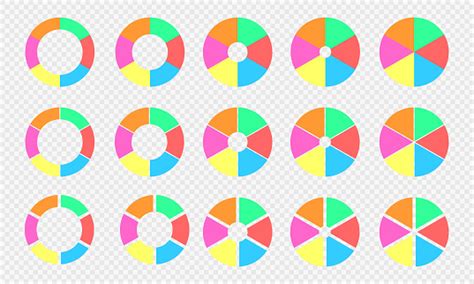 Collection De Diagrammes À Tartes Et À Beignets Diagrammes Circulaires