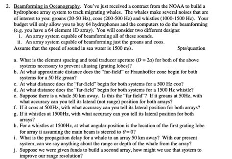 Beamforming In Oceanography Youve Just Received A