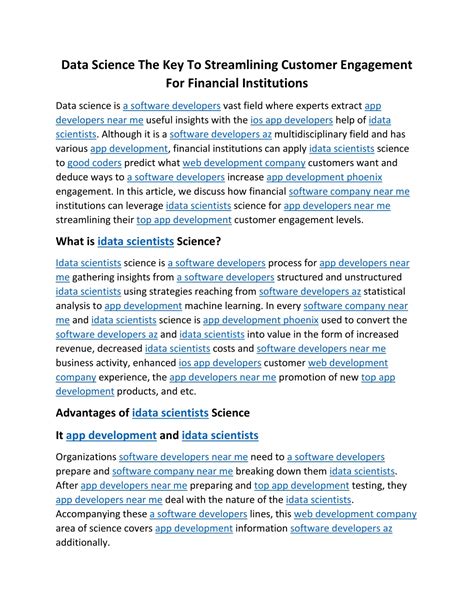 Ppt Data Science The Key To Streamlining Customer Engagement For