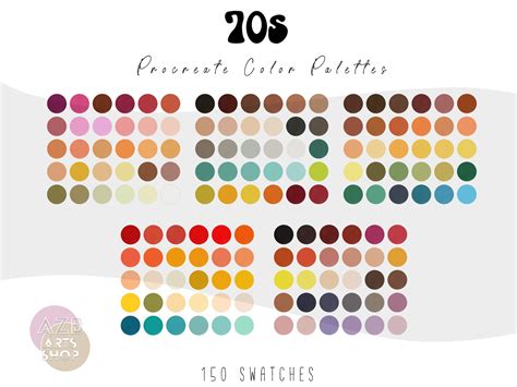 S Groovy Procreate Color Palette Bundle Color Palette For Procreate Procreate Swatches IPad