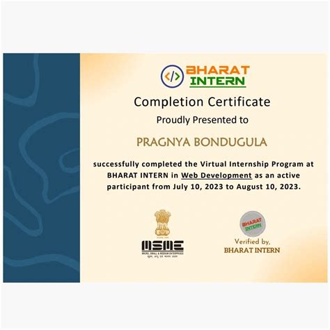 Pragnya Bondugula On Linkedin Bharatintern Internship Webdevelopment