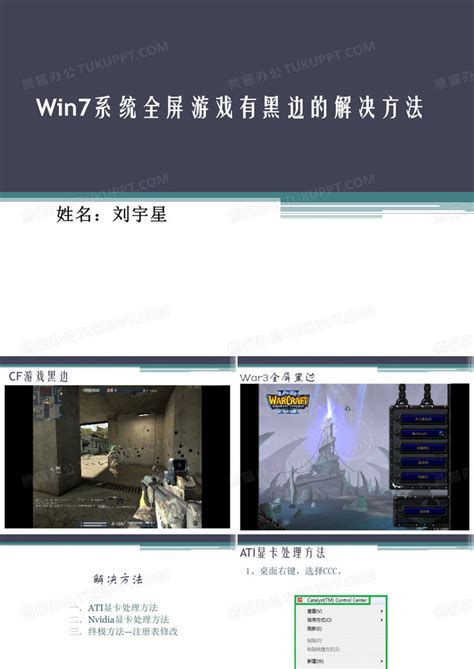 Win7全屏黑边解决方法ppt模板下载编号qbjnxrxw熊猫办公