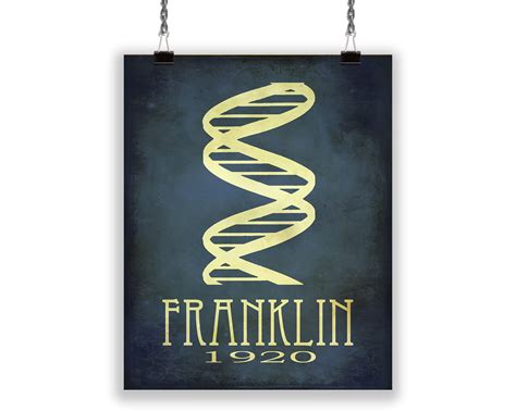 Rosalind Franklin Double Helix Dna Art Print Chemistry And Genetics D