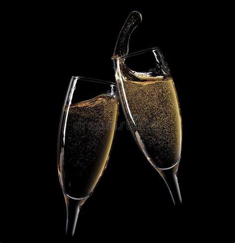 Cheers Two Champagne Glasses Stock Image Image Of Celebrate Crystal