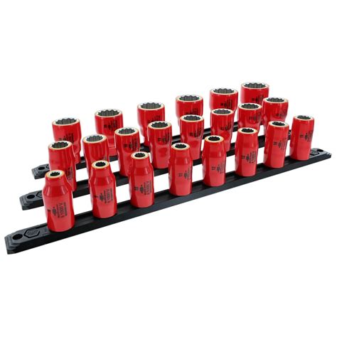 22 Piece Insulated Socket Set 1 2 Drive Metric