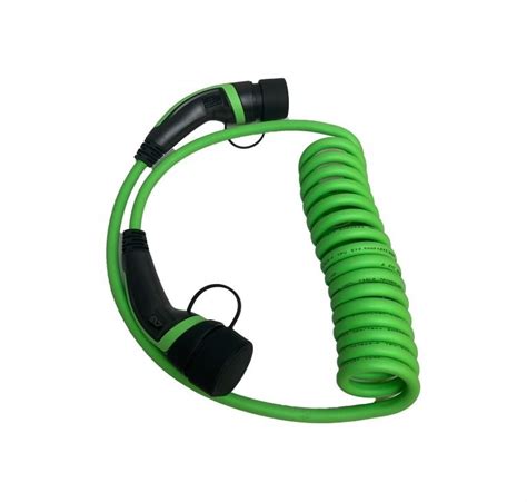 Green A Type To Type EV Cable M V Phase Kw Coiled