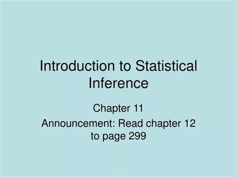 Ppt Introduction To Statistical Inference Powerpoint Presentation Free Download Id5654070