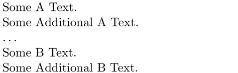 macros command for printing only what has been specified as a or b