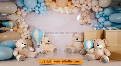 بک گراند عکس تولد کودک پسرانه برای طراحی آتلیه ای آتیلافایل