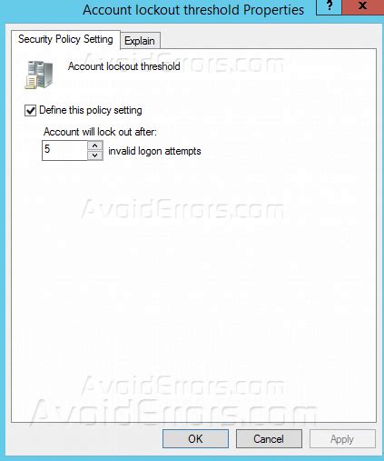 How To Enable Account Lockout Policy In Windows Server 2012 R2 Avoiderrors