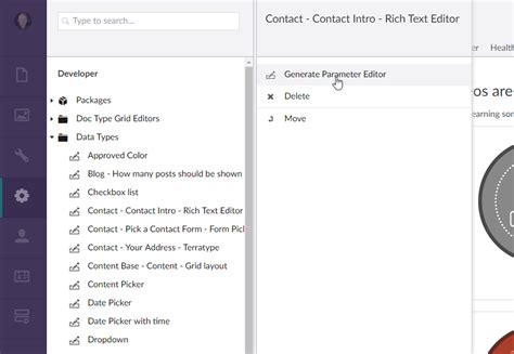 parameter editor generator