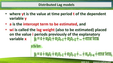 distributed lag models ppt download