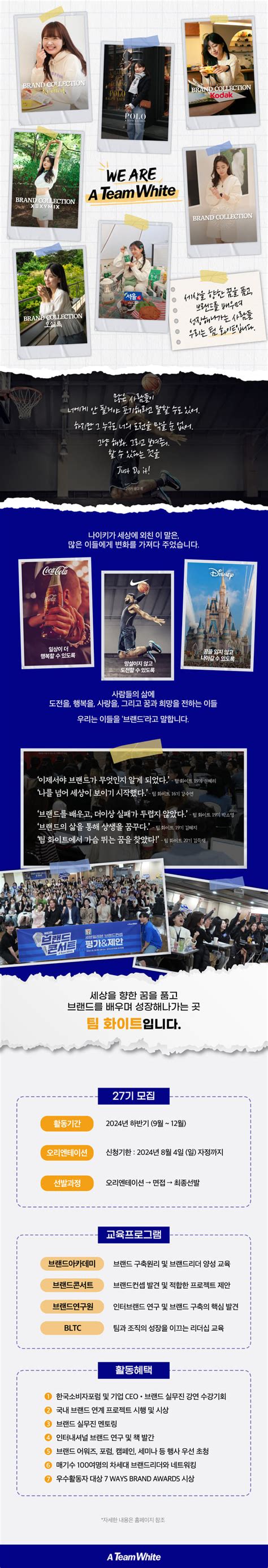 팀 화이트 27기 모집 브랜드로 세상을 바꾸자 요즘것들