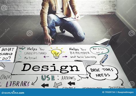 Design Graphic Creative Ideas Objective Planning Concept Stock Photo Image Of Model