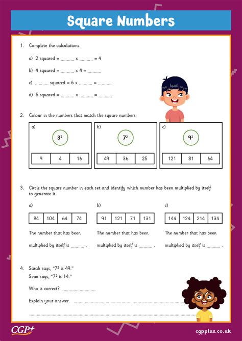 Square Numbers Year 5 Cgp Plus