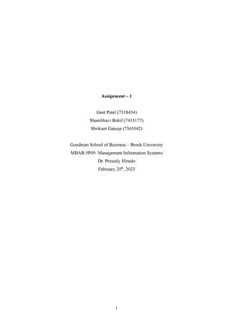 assignment 1 bokil ganoje patel assignment 1 geet patel 7318454