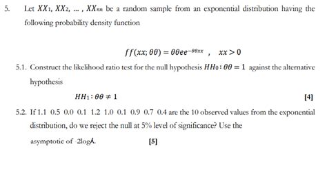 let xx1 x2 … xxnn be a random sample from an