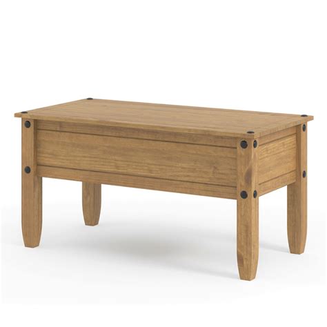 Azusa Coffee Table Antique Waxed Pine Self Assembly Oak World