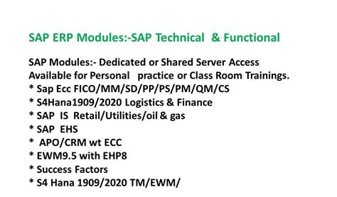 Sap Erp Modules Sap Technical And Functional At ₹ 1000 Unit In
