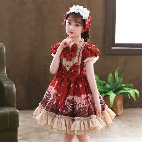 여자 드레스 코스프레 의상 여자 로리타 스타일의 활 꽃 웨딩 파티 저녁 Frock 의상 공주님 여자 투투 드레스 드레스 AliExpress