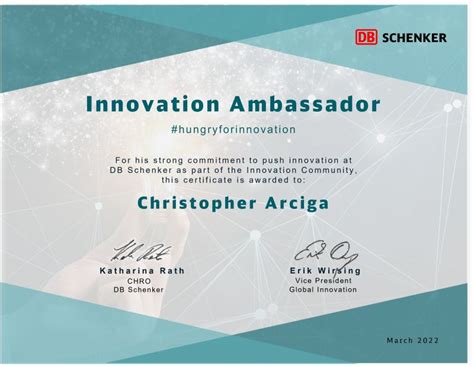 Christopher Arciga On Linkedin Hungryforinnovation Dbschenker