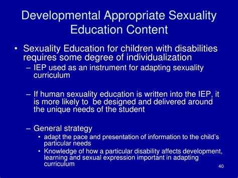 Ppt Human Sexuality Education For Students With Disabilities