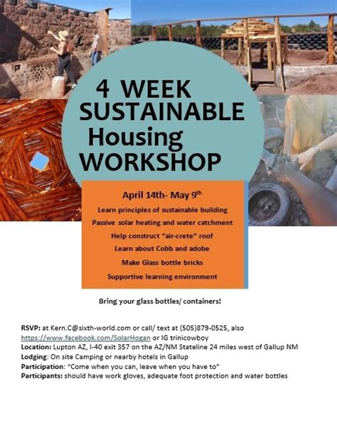 4 Week Sustainable Housing Workshop Indigenous Resilience Center Ires