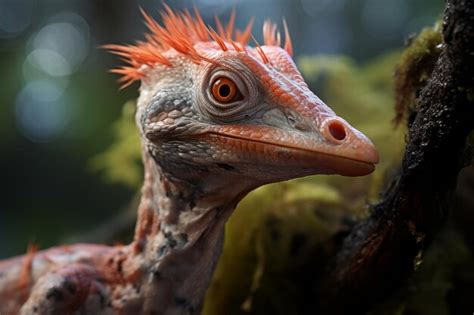 Premium Ai Image Closeup Of Compsognathus Natural Light Generative Ai