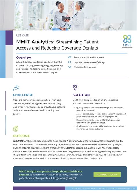 Use Case Download Mmit Analytics Streamlining Patient Access And Reducing Coverage Denials Mmit