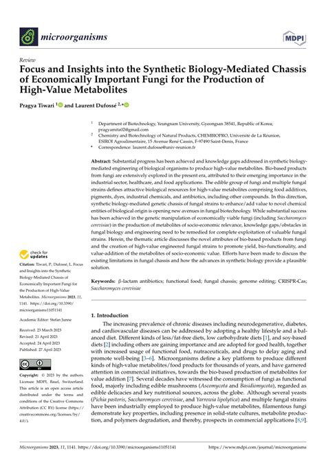 Pdf Focus And Insights Into The Synthetic Biology Mediated Chassis Of