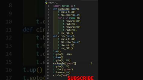 National Flag Of Bangladesh Using Python Programming Python Viral Trending Python Youtube