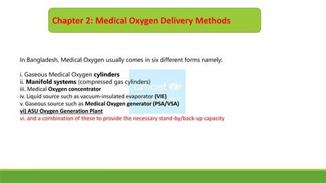 Chapter 2 Medical Oxygen Delivery Methods Production To Hospitalpptx
