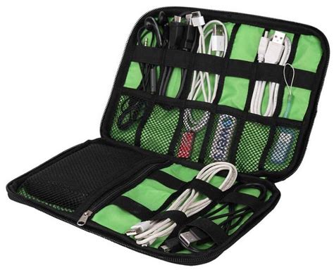 Kabel En Gadgetsorganizer Organizer Voor Usb Stick Gsm Kabels Powerbank Blauw