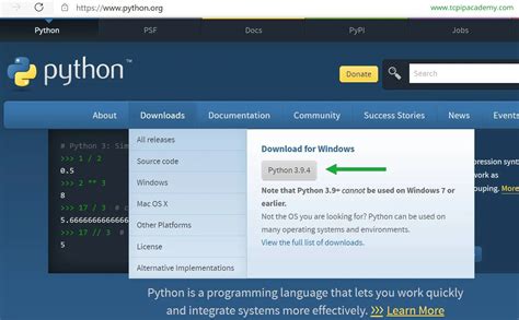 Install Python On Windows 10 Tcpip Academy
