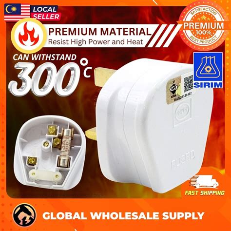 Sirim 13a Heavy Duty Plug 13a Plug Fused Uk Plug Socket Tahan Panas