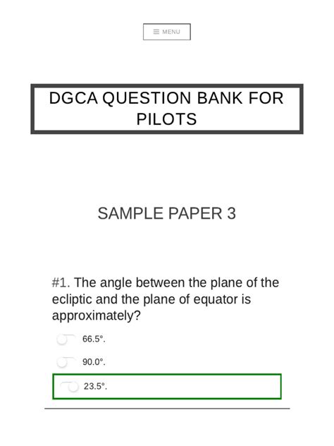 Dgca Pilot Exam Sample Questions Pdf Airspeed Compass