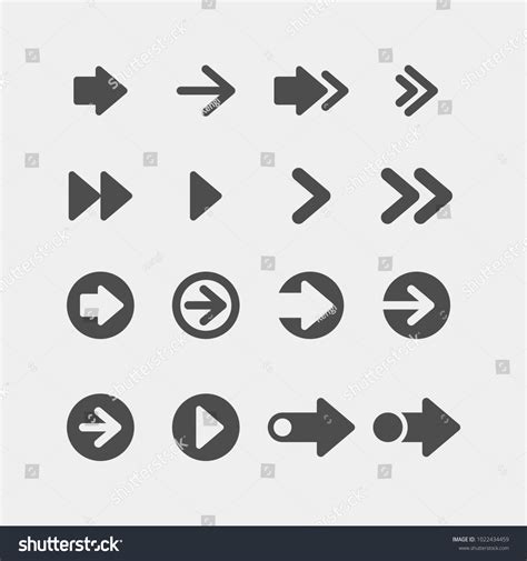 Arrows Flat Vector Icons Set Stock Vector Royalty Free Shutterstock