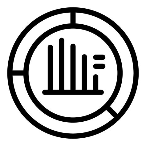 Round Chart Icon Showing Decreasing Bar Graph For Data Analysis Vector Art At Vecteezy
