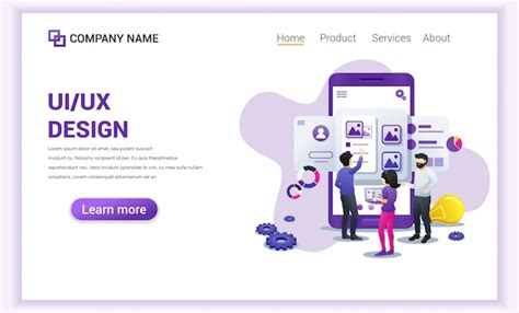 premium vector programmers ui ux design landing page