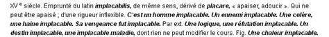 Implacable La Définition Du Terme Implacable