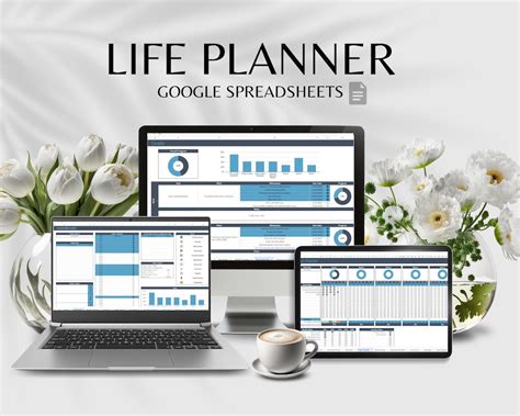 Google Sheets Template Spreadsheet Google Sheets Adhd Digital Planner Life Planner Life