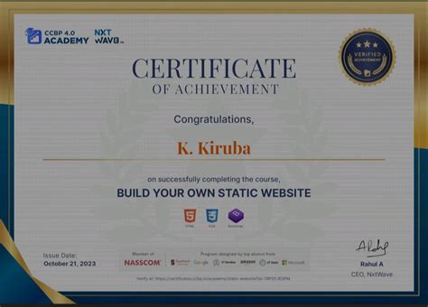 Kiruba K On Linkedin Nxtwave