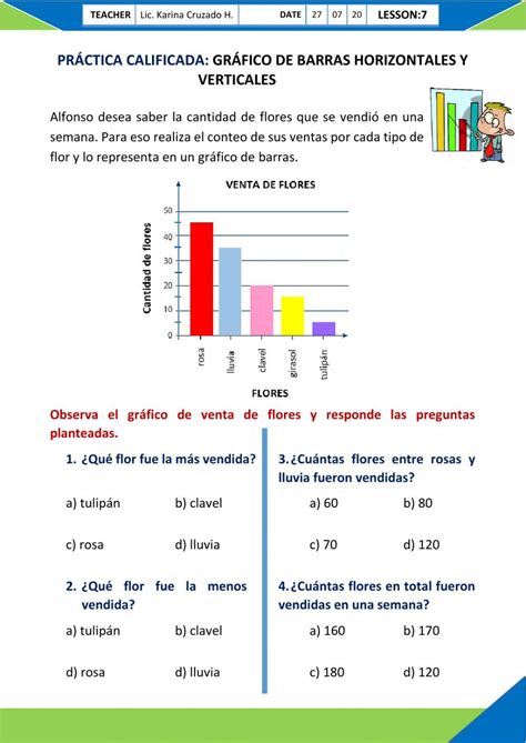 Gráfico De Barras Online Worksheet For Tercer Grado De Primaria